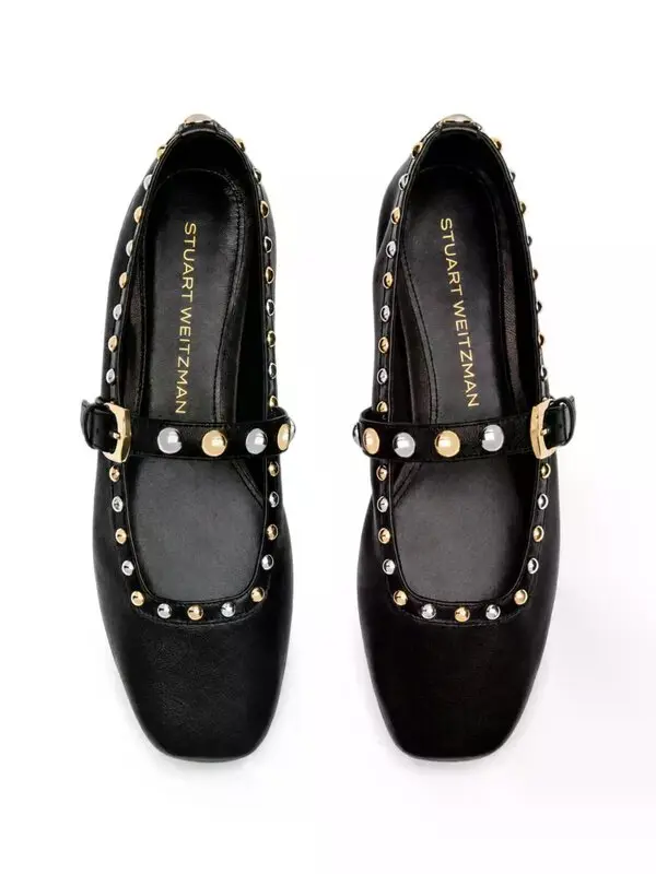 STUART WEITZMAN Perry Studded Ballet Flats