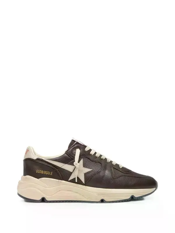 GOLDEN GOOSE Running Sole Leather-upper Toe And Spur Nappa Star And Heels - Brown