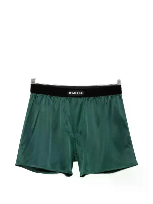 TOM FORD Logo-waistband Silk Boxer Shorts