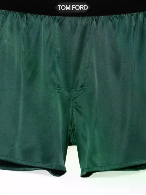 TOM FORD Logo-waistband Silk Boxer Shorts