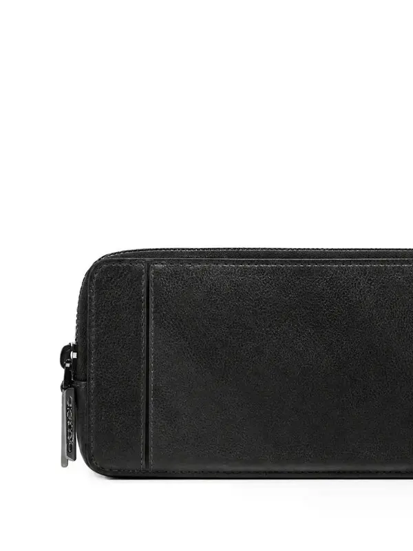 PIQUADRO Logo-embossed Zip-around Clutch Bag