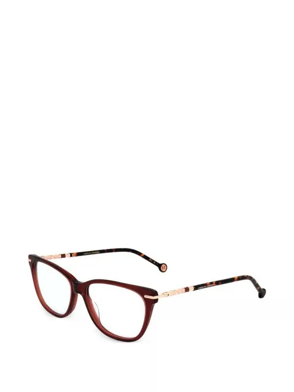 Carolina Herrera Tortoiseshell-effect Cat-eye Glasses