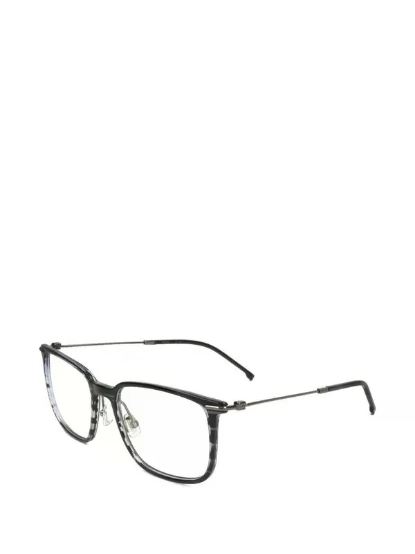 BOSS Striped Square-frame Glasses
