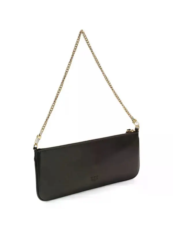 Pinko Horizontal Flat Leather Shoulder Bag