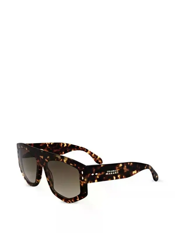 Isabel Marant Étoile Tortoiseshell-effect Geometric-frame Sunglasses - Brown