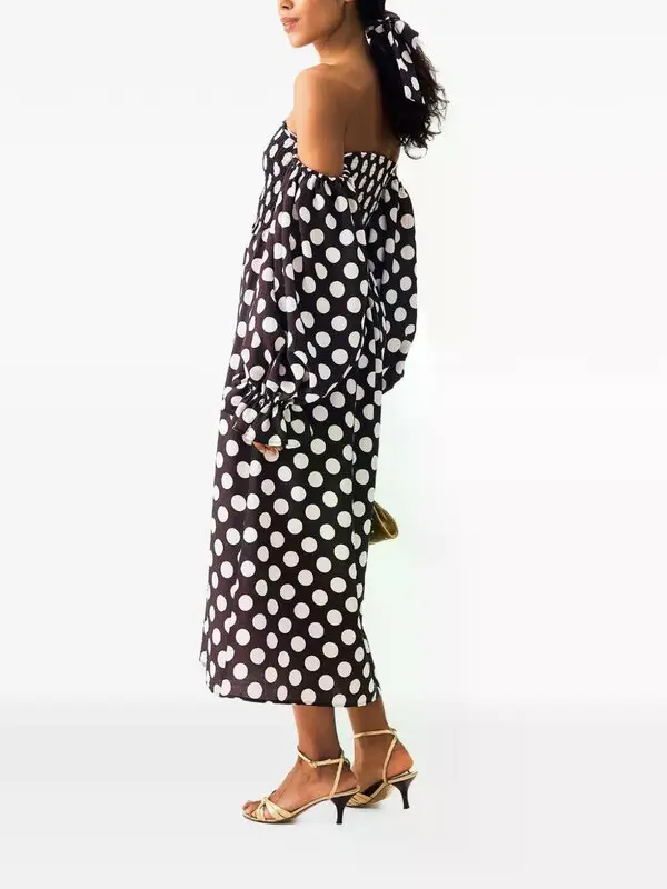 Sleeper Atlanta Polka-dot Midi Dress