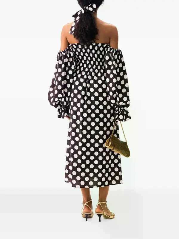 Sleeper Atlanta Polka-dot Midi Dress