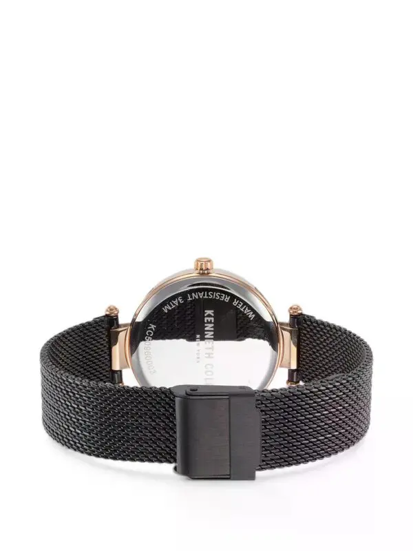 KENNETH COLE Crystal-embellished Mesh 34mm Watch
