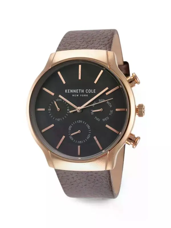 KENNETH COLE Leather-strap 42mm Watch
