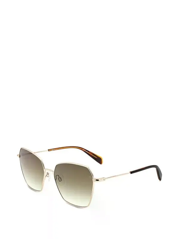 Rag & Bone Geometric-frame Sunglasses - Gold