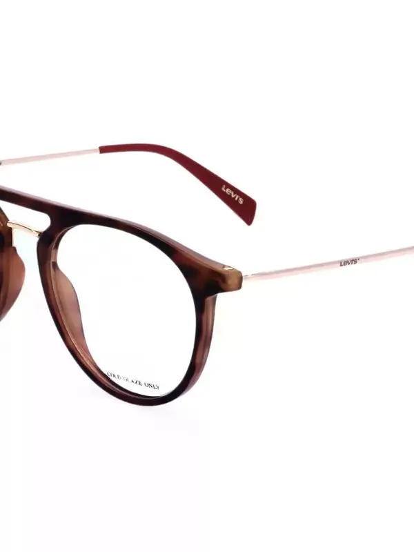LEVI'S Tortoiseshell-effect Round-frame Glasses