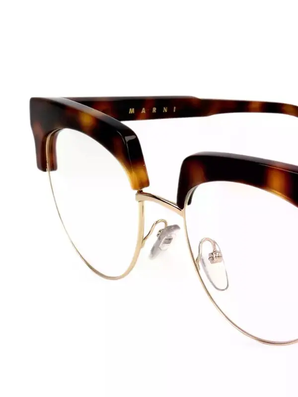 Marni Tortoiseshell-effect Browline Eyeglasses