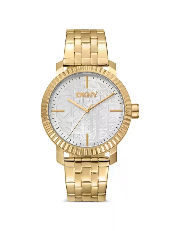 Dkny Fluted Bezel Logo Dial 36mm Watch