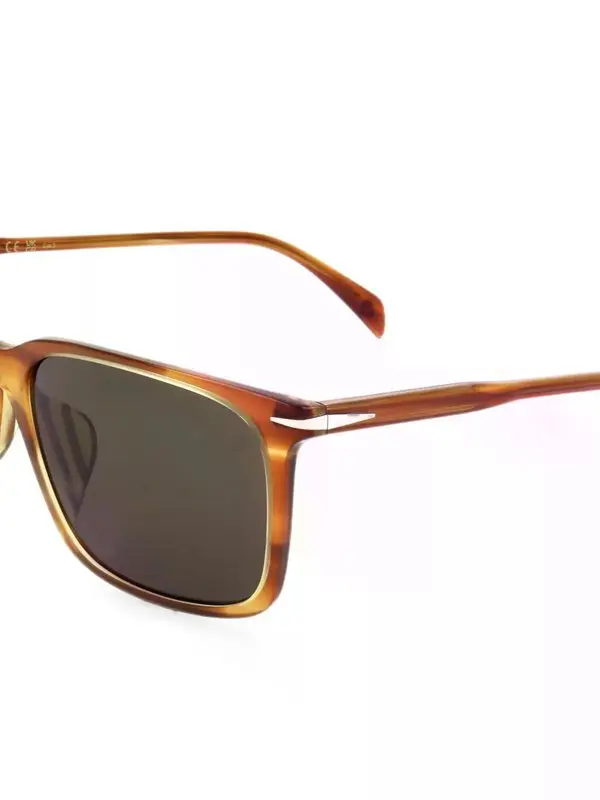 DB EYEWEAR BY DAVID BECKHAM Horn-effect Square-frame Sunglasses