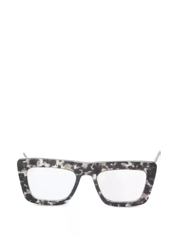 Thom Browne Tortoiseshell-effect Square-frame Glasses - Black