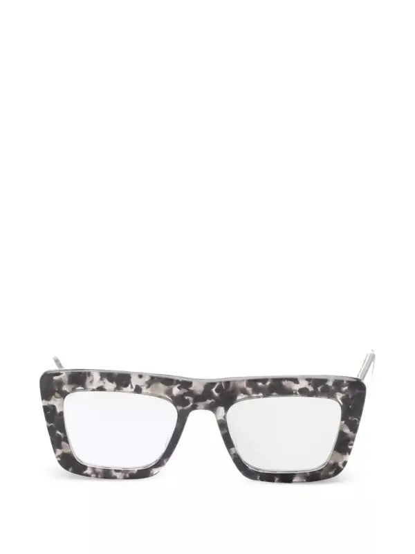 Thom Browne Tortoiseshell-effect Square-frame Glasses - Black