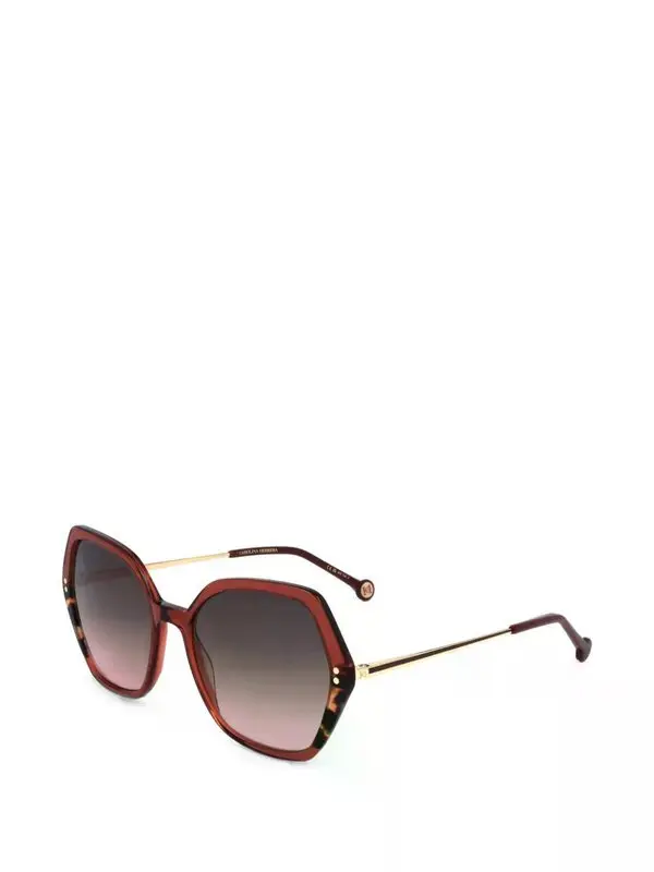Carolina Herrera Geometric-frame Sunglasses - Red
