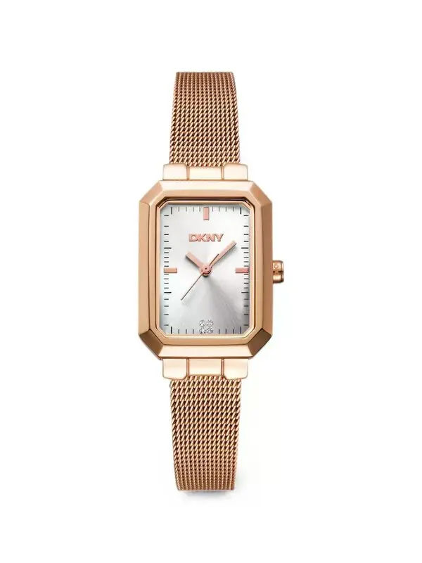 Dkny Rectangular Mesh 22mm Watch