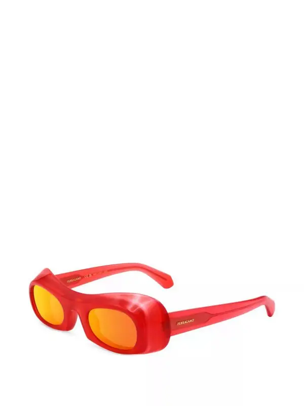 FERRAGAMO Oval-frame Sunglasses - Red