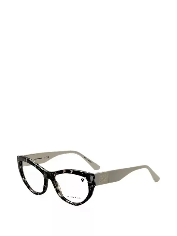 Karl Lagerfeld Marble-effect Cat-eye Frame Glasses