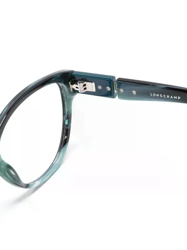 Longchamp Marbled-pattern Cat-eye Frame Glasses