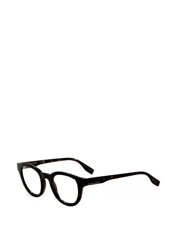 Karl Lagerfeld Tortoiseshell-effect Round-frame Eyeglasses - Brown