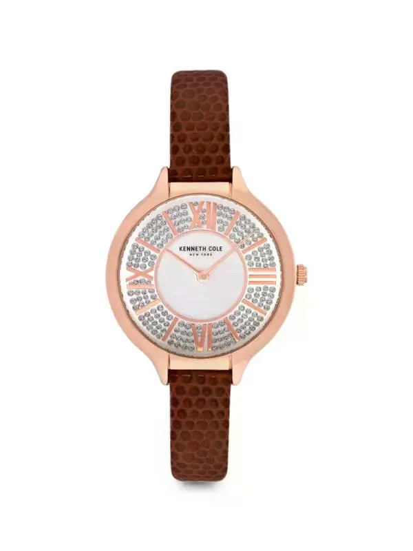 KENNETH COLE Crystal-embellished 33mm Watch