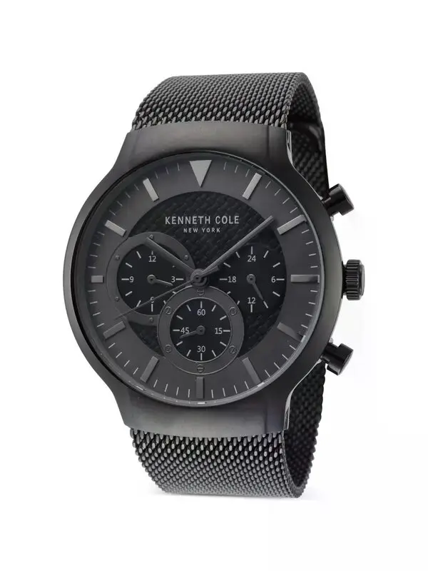 KENNETH COLE Chronograph Watch With Mesh Strap - Black