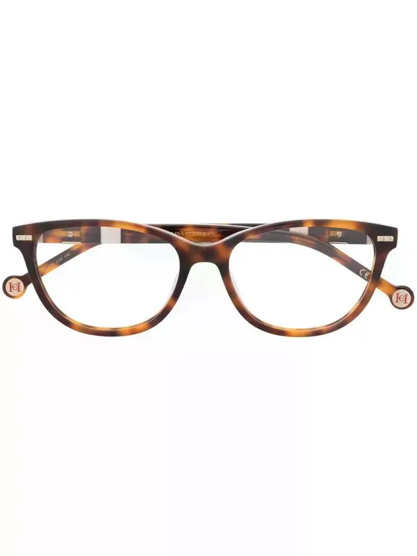 Carolina Herrera Tortoiseshell-effect Geometric-frame Glasses