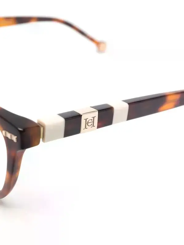 Carolina Herrera Tortoiseshell-effect Geometric-frame Glasses
