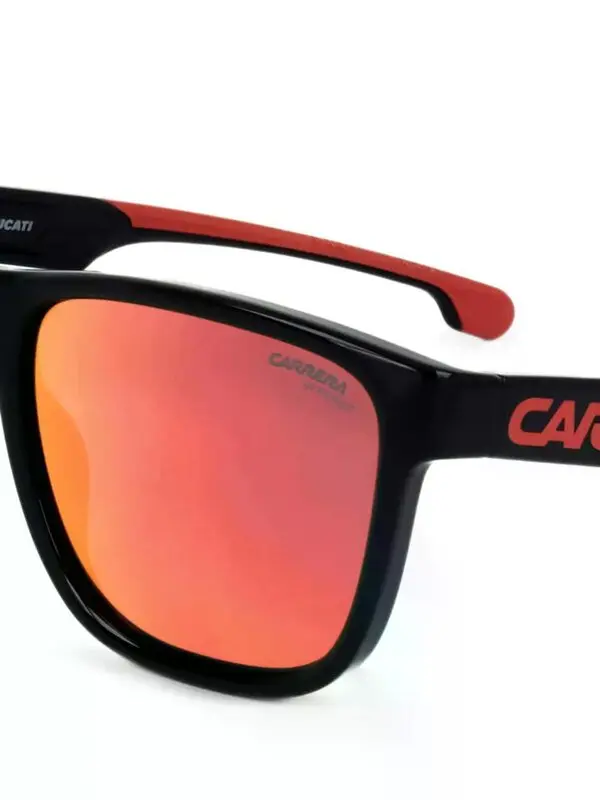 Carrera Eyewear X Ducati Square-frame Logo-print Sunglasses - Black