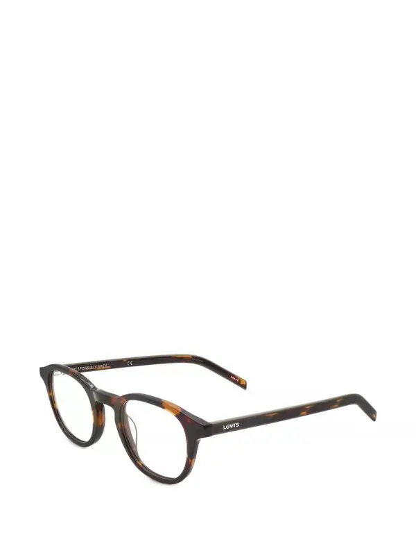 LEVI'S Tortoiseshell-effect Round-frame Glasses