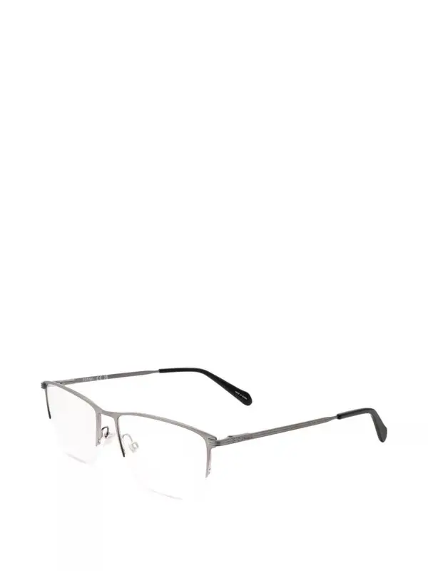 Fossil Rectangle Frame Eyeglasses - Silver