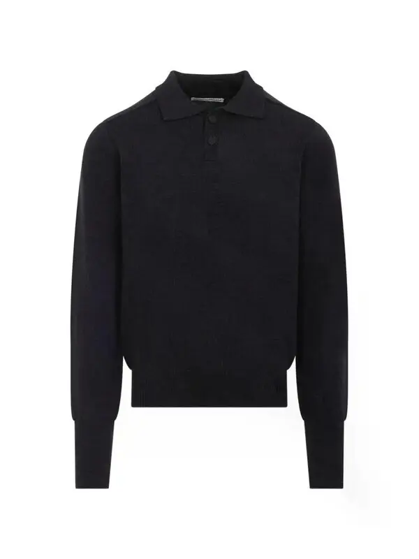 Studio Nicholson Sark Long-sleeve Knitted Polo Shirt