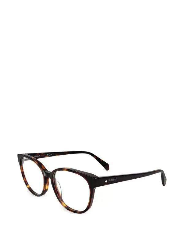 POLAROID Tortoiseshell-effect Round Frame Eyeglasses - Brown
