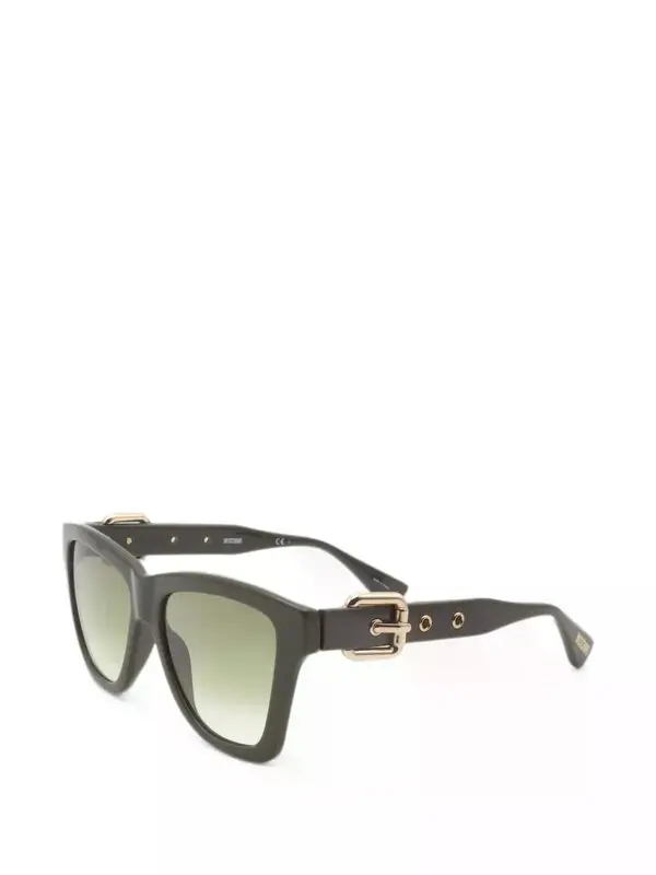 Moschino Buckle-detail Square-frame Sunglasses