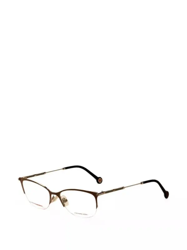 Carolina Herrera Glitter-detail Cat-eye Glasses - Brown