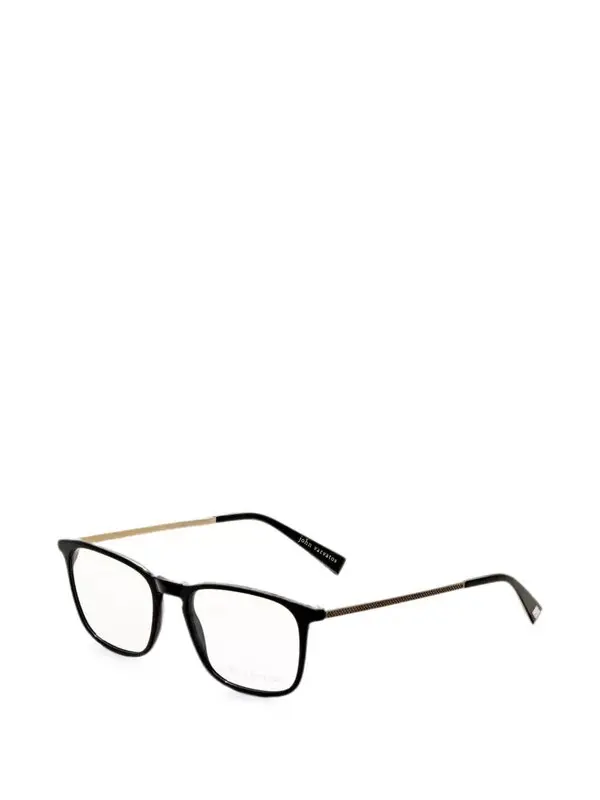 John Varvatos Square-frame Textured-arm Glasses