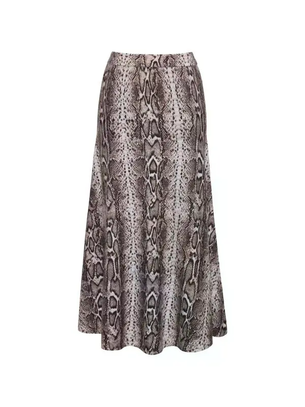 Cara Cara Sandra Snake-print Wool Midi Skirt