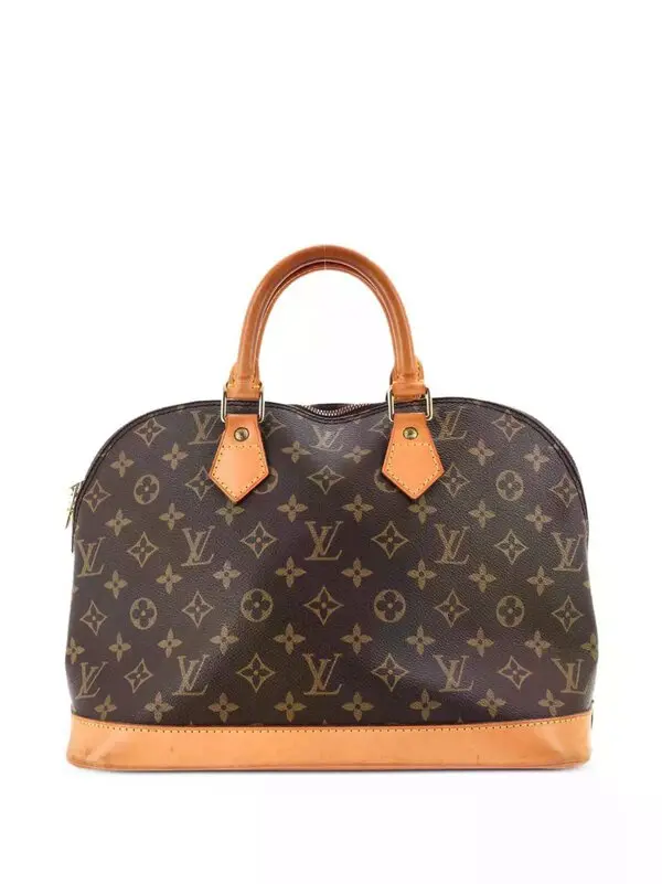 LOUIS VUITTON Vintage Alma Handbag Monogram Canvas Pm Satchel - Brown