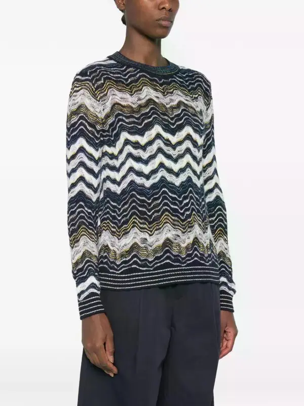 Missoni Zigzag-knit Crew Neck Sweater