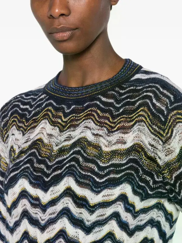 Missoni Zigzag-knit Crew Neck Sweater