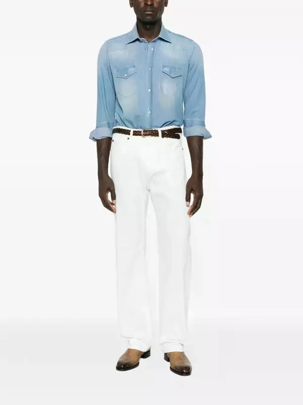 SARTORIO NAPOLI Western-yoke Faded Shirt