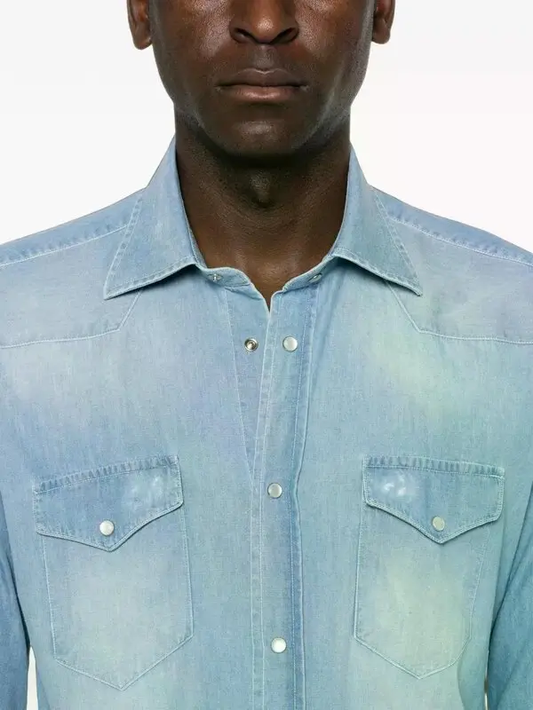 SARTORIO NAPOLI Western-yoke Faded Shirt