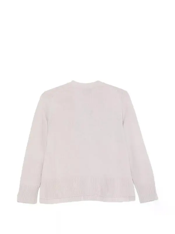 Alpha Studio Ribbed-trim Side-slit Knit