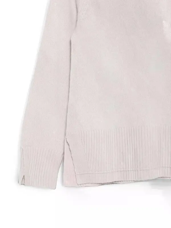 Alpha Studio Ribbed-trim Side-slit Knit