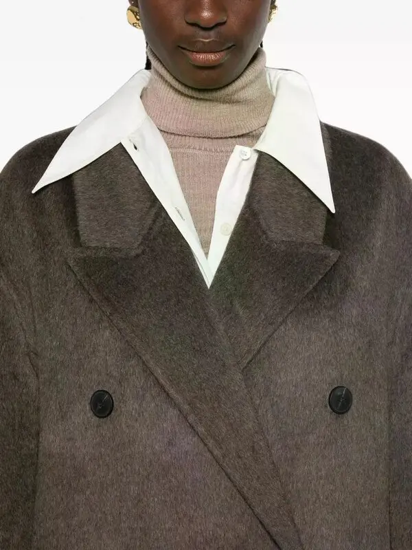 THE DYNAMIS STUDIO Double-breasted Peak-lapel Coat