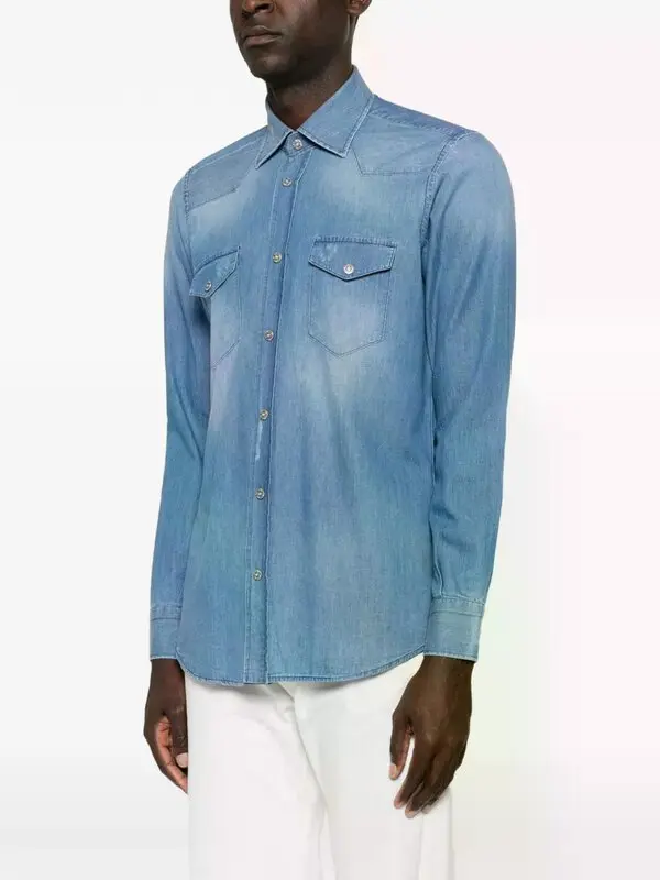 SARTORIO NAPOLI Western-style Denim Shirt