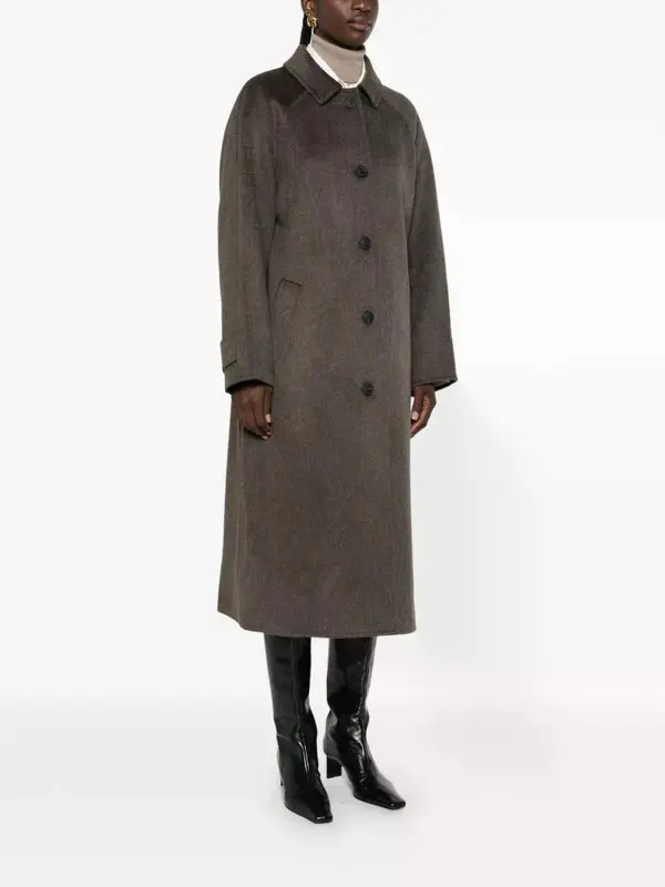 THE DYNAMIS STUDIO Single-breasted Wool-blend Coat With Classic Collar