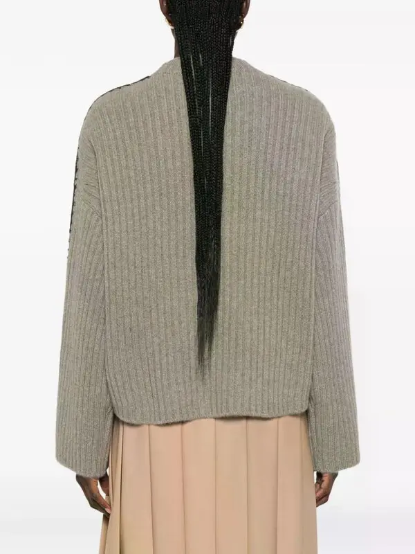 KUJTEN Ribbed Whipstitch-trim Sweater
